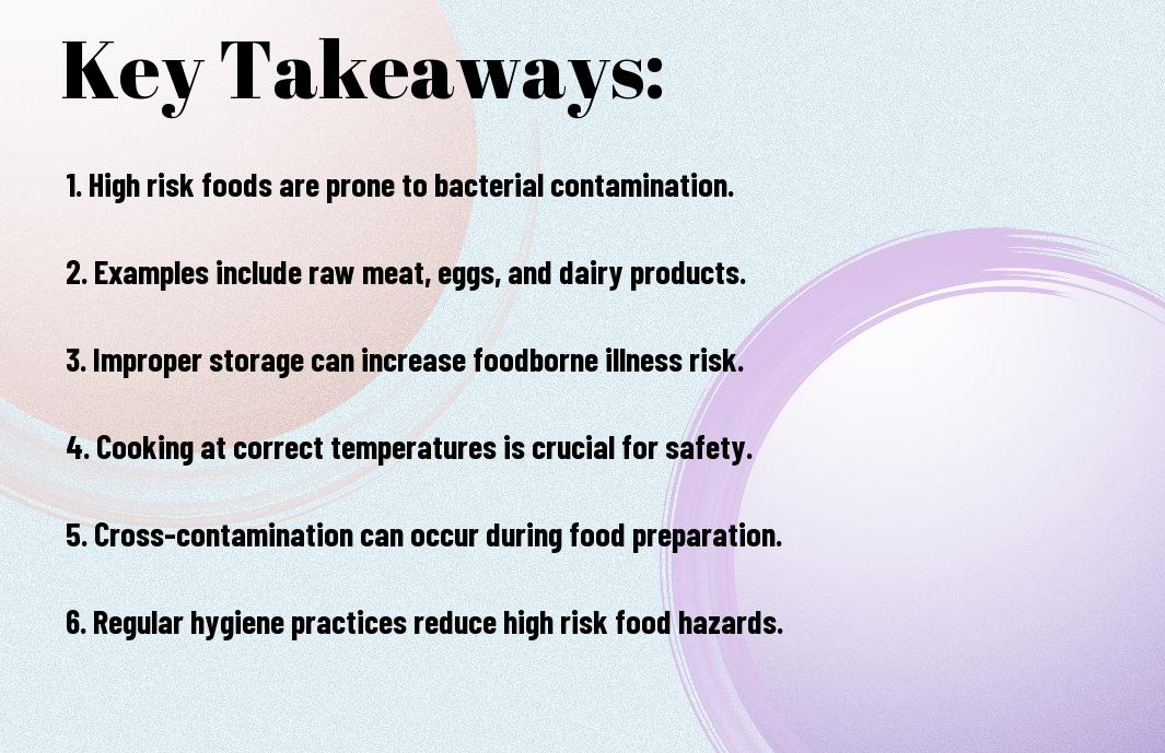 What are high risk foods - Tastes of Health UK